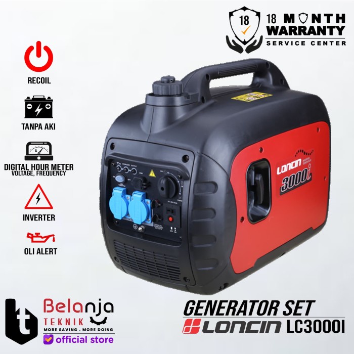 Jual LONCIN Genset SUPER Silent LC 3000 i 2500 Watt Generator Set LC ...