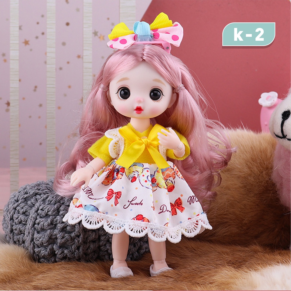 Jual IDOON 17Cm Mainan Anak Perempuan Boneka Yuna Doll Cute Diy Bjd ...
