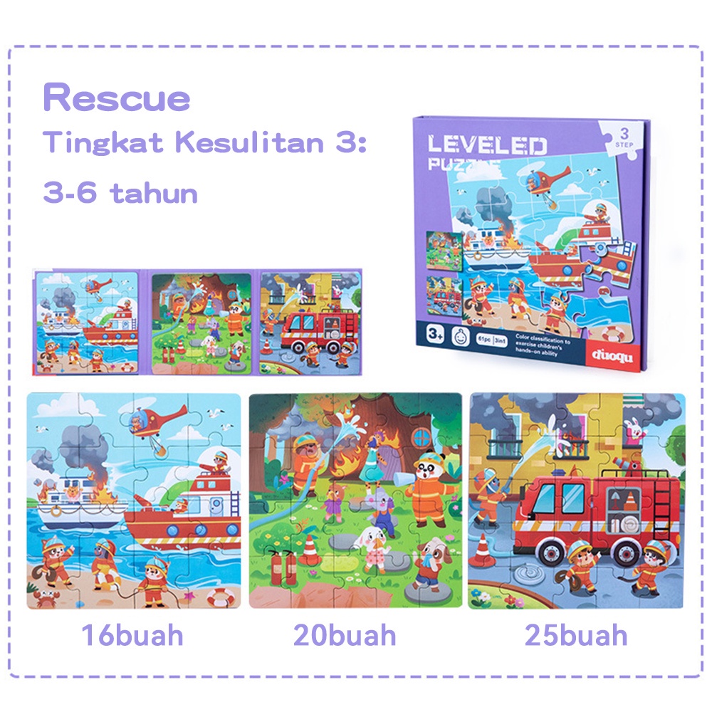 Jual JCHO Puzzle Magnet Anak 3 In 1 Mainan Edukasi Puzzle Anak Leveled Puzzle 5 Step | Shopee ...
