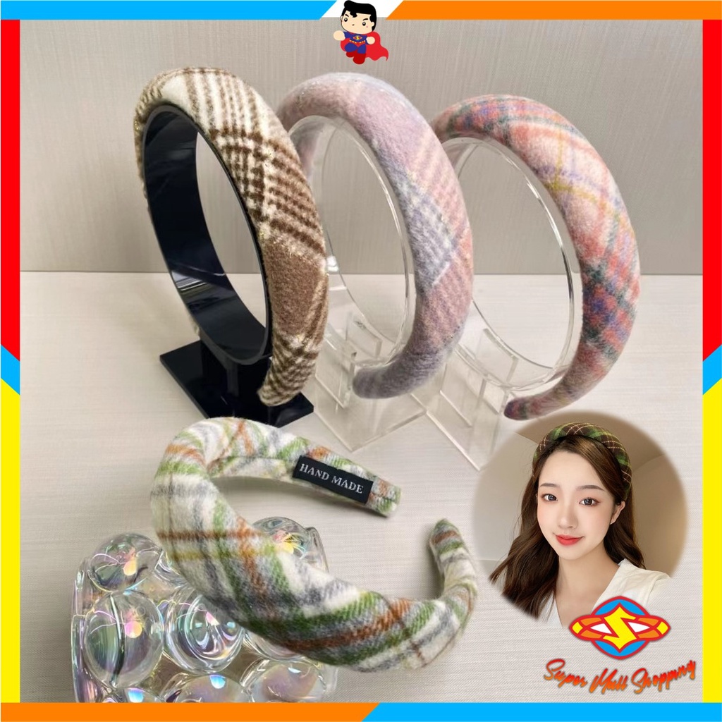 Jual SMS Bando Kain Tebal Motif Batik Wanita Korea Headband Cloud Batik ...