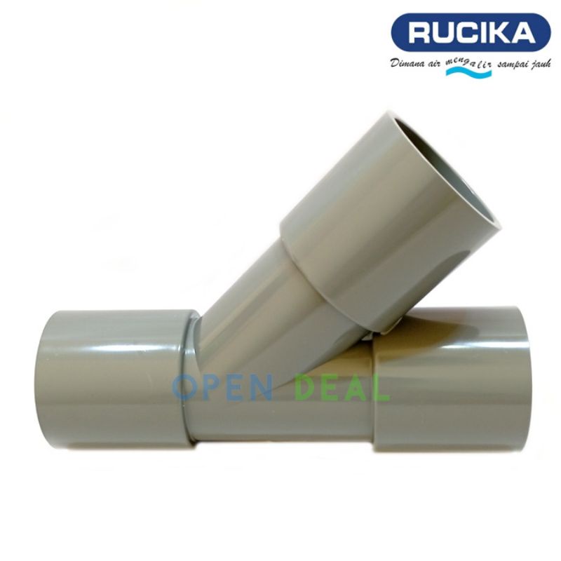 Jual Rucika Way AW 2" inch in 45 derajat PVC/Y AW 2 in 45 degree / Y ...