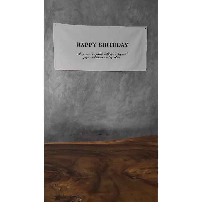 Jual Birthday fabric banner, spanduk kain kanvas katun ulang tahun ...