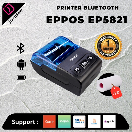 Jual EPPOS PRINTER BATRE THERMAL BLUETOOTH 58MM WP583 EP5821 HITAM RPP02N SUPPORT SEMUA APLIKASI ...
