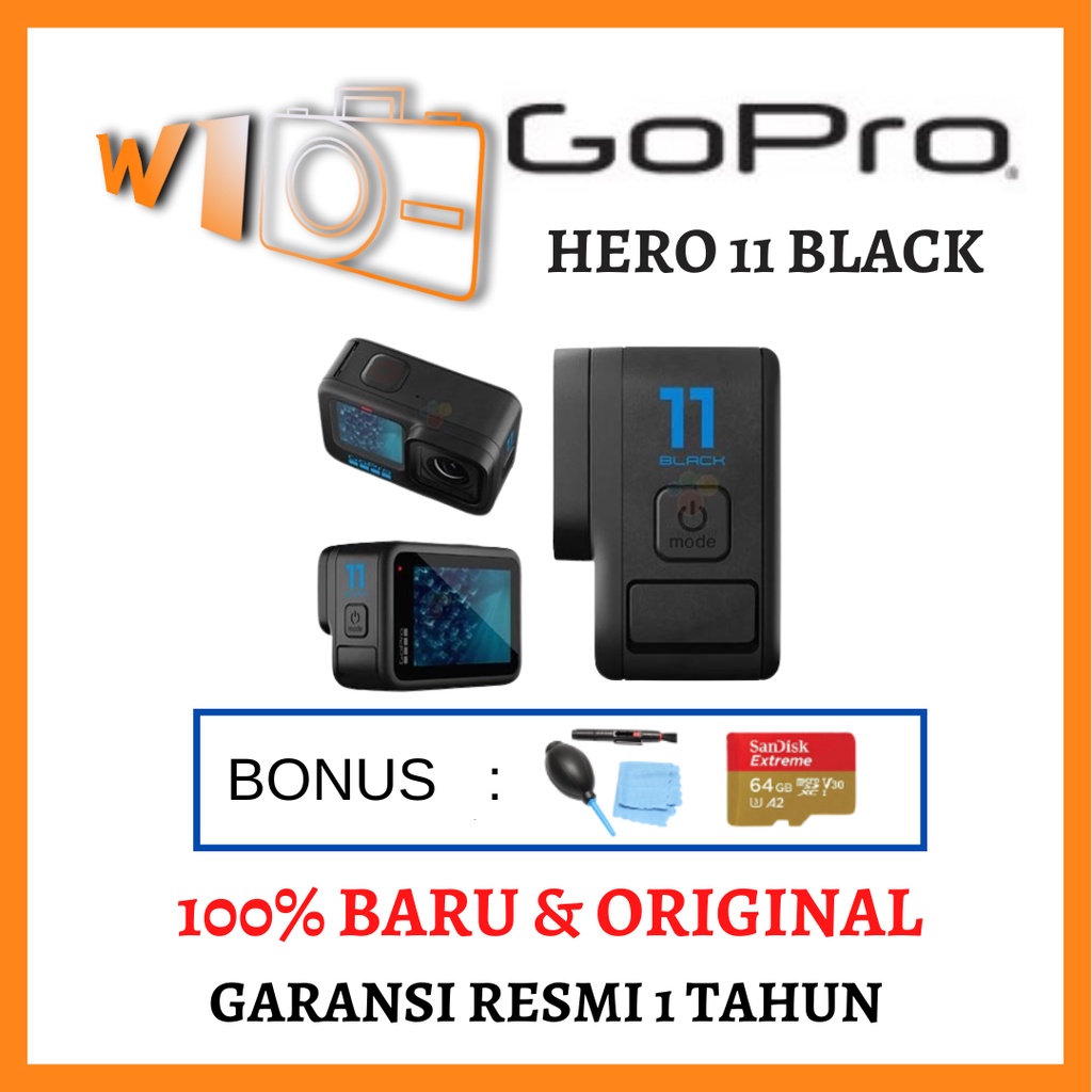 Jual GoPro Hero 11 Black / Go Pro Hero11 Black / GoPro Hero11 - Resmi | Shopee Indonesia