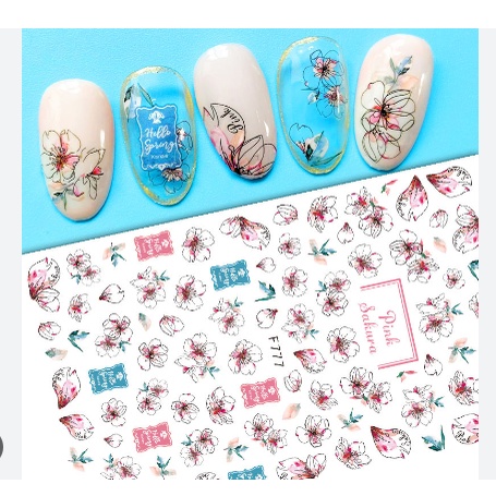 Jual Sticker Kuku Nail Art Bunga Mawar Lavender Series / Kupu Kupu ...