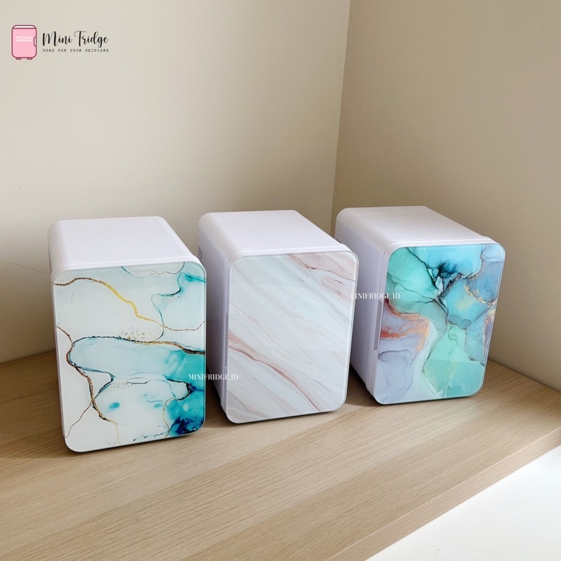 Jual [MINIFRIDGE] 4L Marble Skincare Fridge Kulkas Skincare Mini ...
