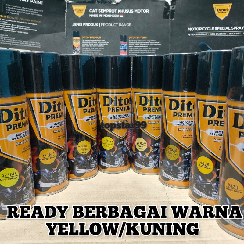 Jual Diton Premium Pilox Pilok Cat Semprot Ready Berbagai Warna Kuning ...