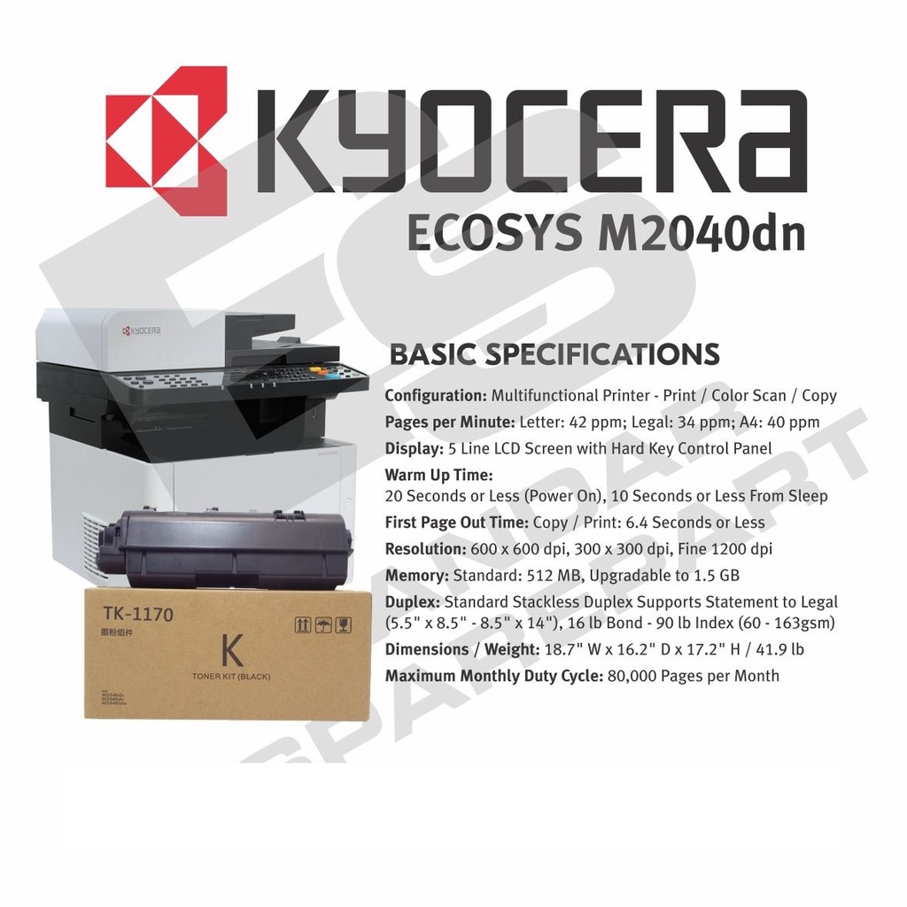 Jual Mesin Kyocera M 2040 Dn M-2040Dn Free Cartridge Ori Kyocera ...