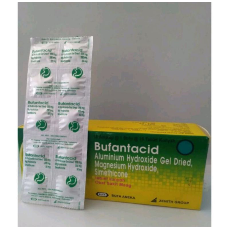 Jual Bufantacid isi 100 tablet kunyah per box obat maag antasida Done ...