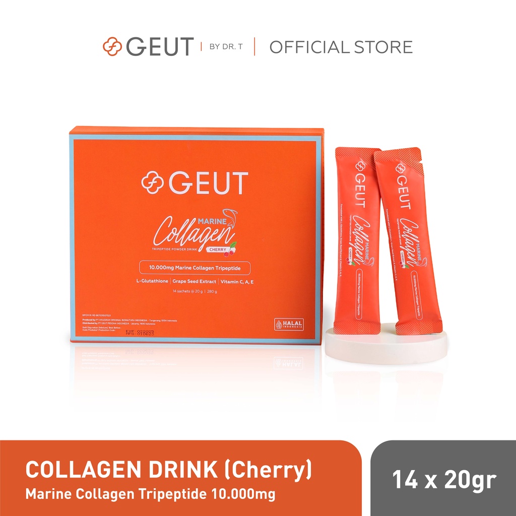 Jual GEUT MARINE COLLAGEN TRIPEPTIDE Cherry 14pcs | Shopee Indonesia