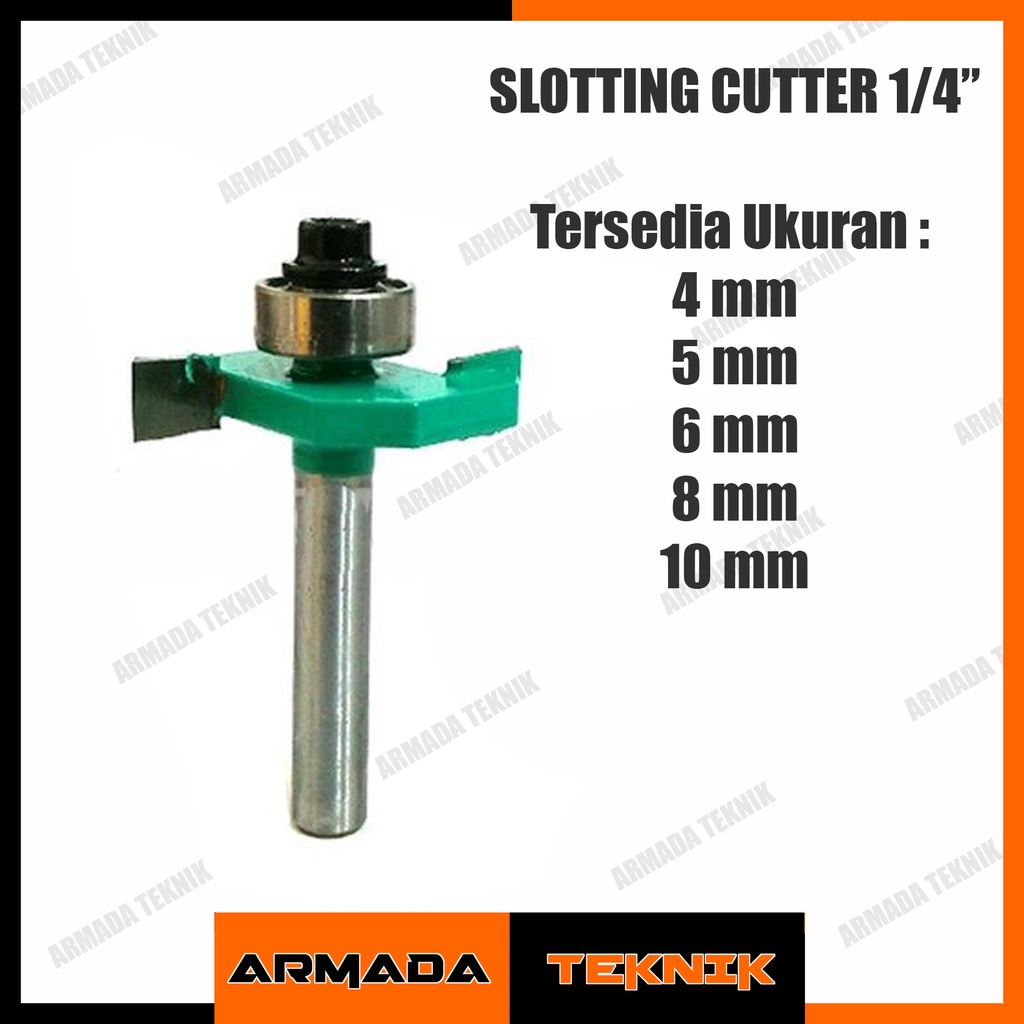 Jual Mata Profil Slotting Bit 1/4" Trimmer Router 4 5 6 8 10 mm Wipro ...