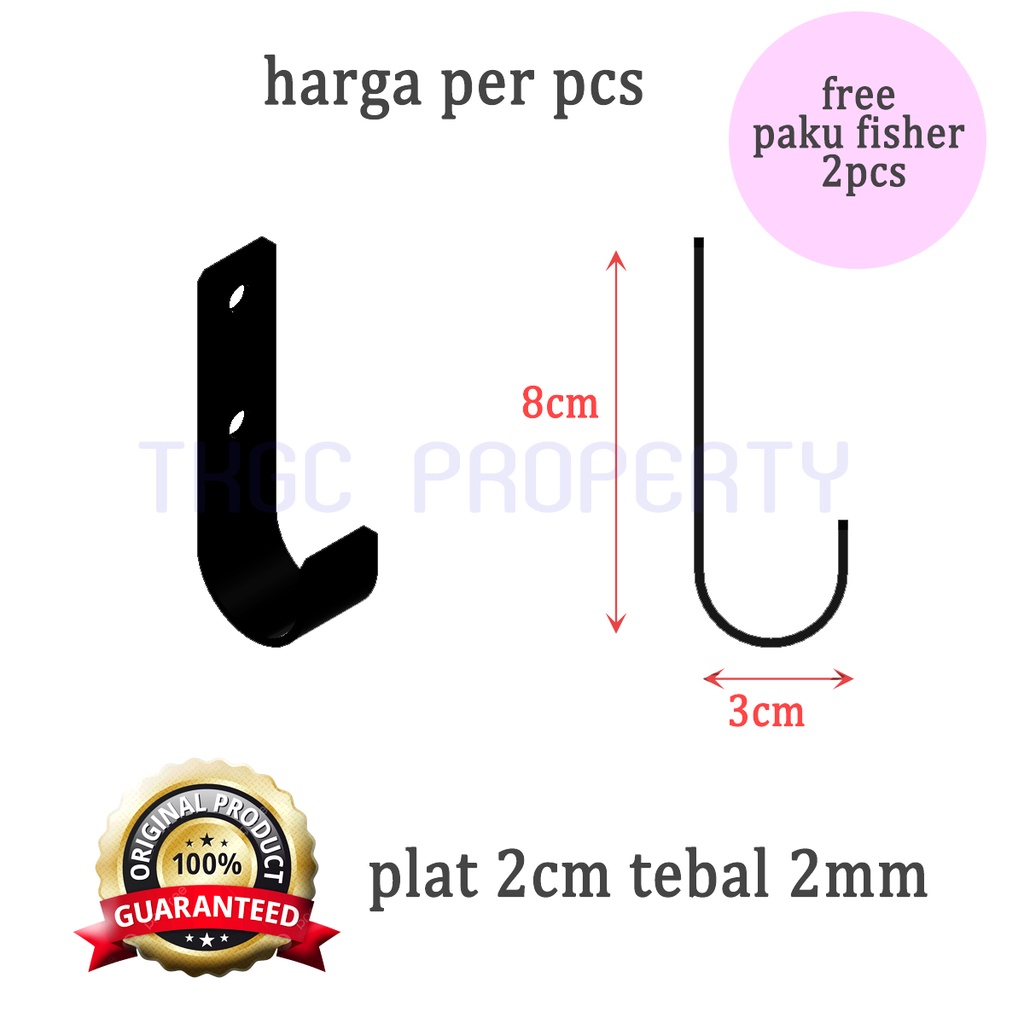 Jual hook kapstok besi pengait gantungan baju serbaguna | Shopee Indonesia