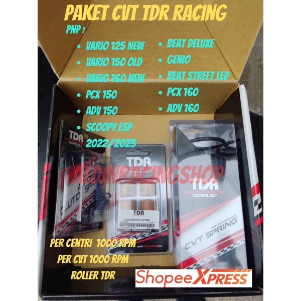 Jual Paket CVT TDR Racing Roller Per CVT Per Centri Vario 125 New/Vario ...