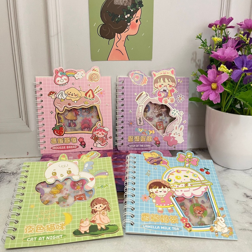 Jual Buku spiral isi Sticker XTQ-GDK lucu isi 10 lembar ready 4 warna ...