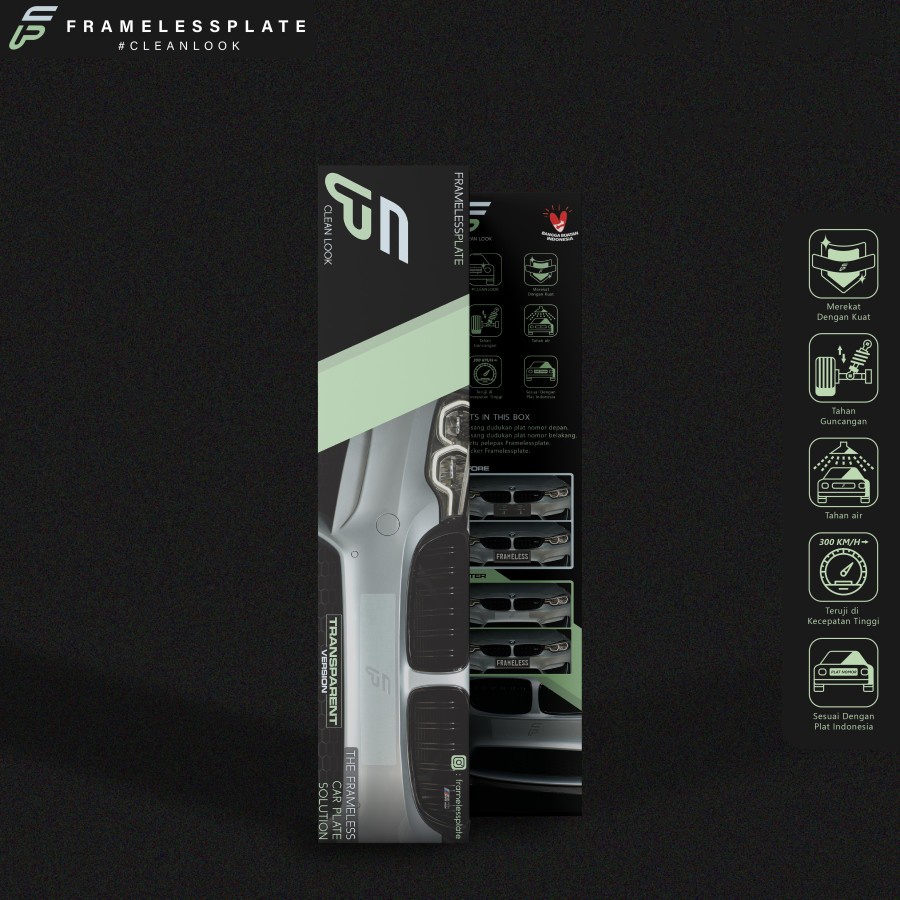 Jual Dudukan Plat Nomor Mobil Transparan Framelessplate Invi Frame ...