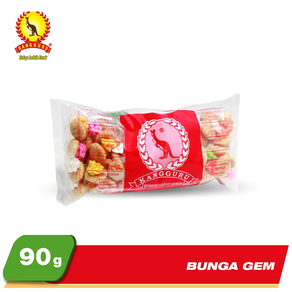 Jual Kangguru Bunga Gem 90g / Biskuit Bunga Gem 90g | Shopee Indonesia