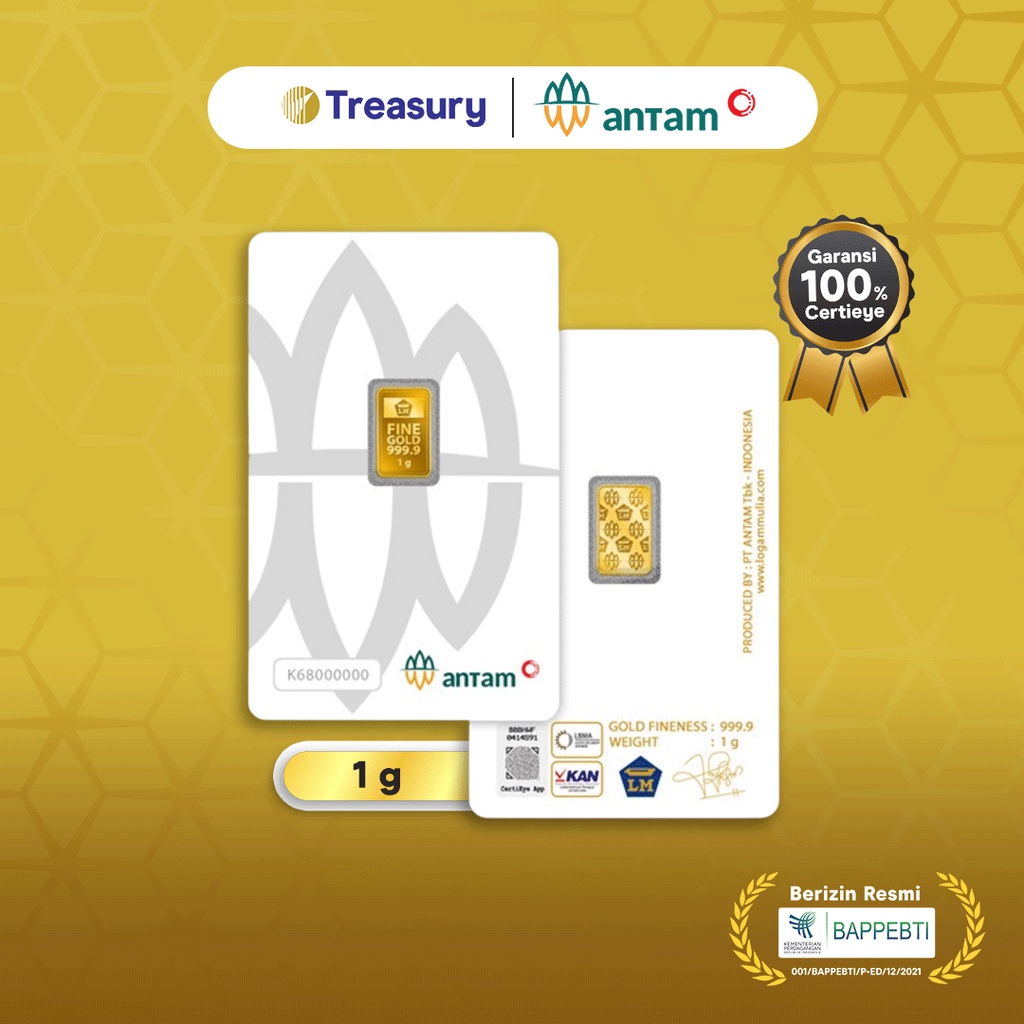 Jual Emas Antam Logam Mulia 1 Gram Certieye | Shopee Indonesia