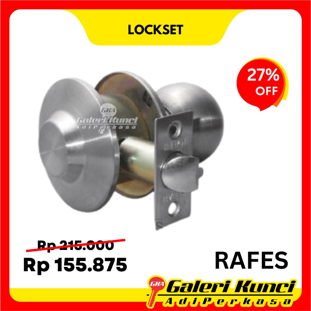 Jual Handle Pintu RAFES KB 6384 CONNECTING RFS BK SS Tubular Lock Set ...