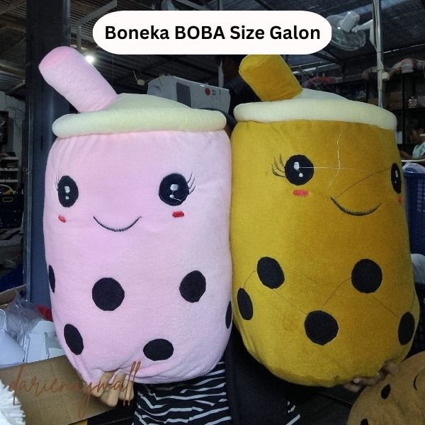 Jual COD ∣ Boneka Boba Milk Tea Jumbo Ukuran Galon Aqua ∣ Boneka Boba ∣ ...