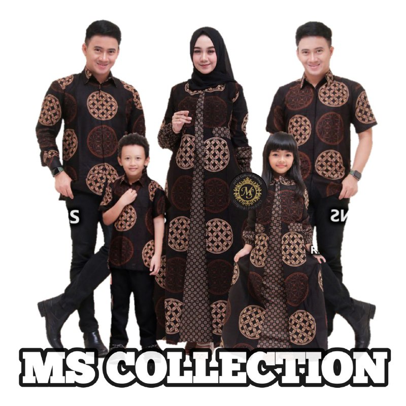 Jual Batik Couple Keluarga Modern Terbaru Set Couple Batik Keluarga