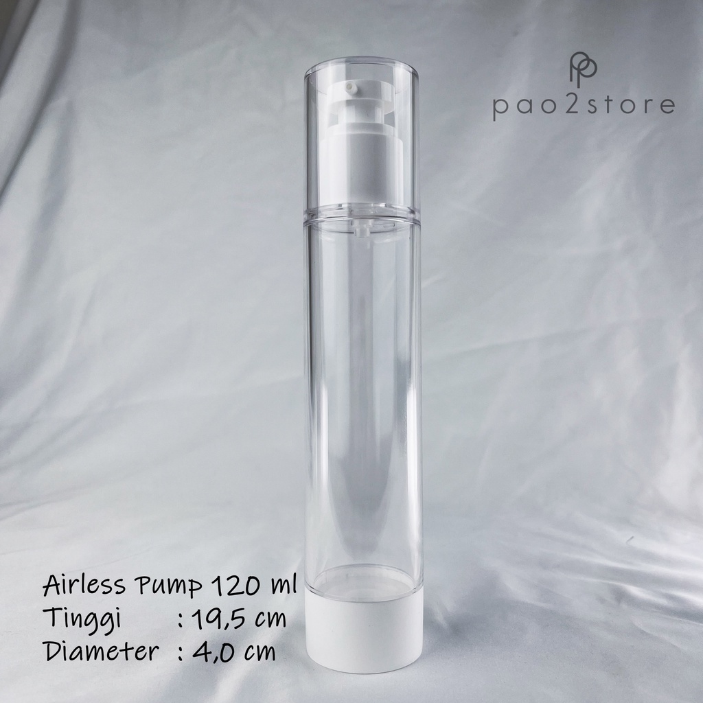 Jual Botol Airless PUMP 120ml - Lotion Serum Travel Size Refillable ...