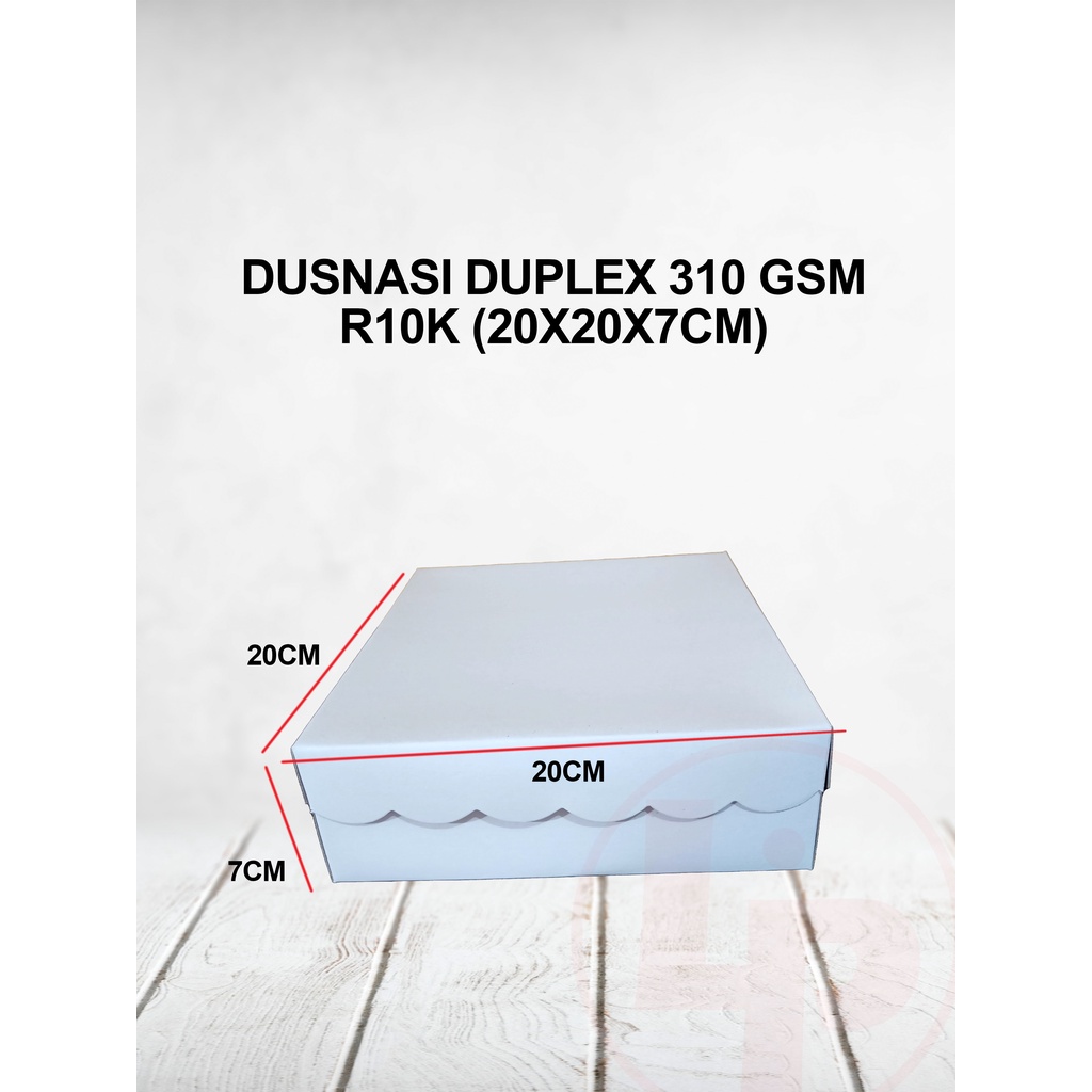 Jual DUS BOX KOTAK NASI R10K DUPLEX 20X20X7 DUPLEX PUTIH 310 Gsm ...