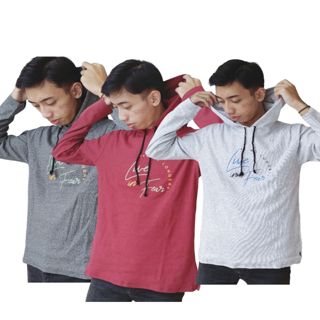 Jual Sweater Hoodie Kaos Pria/Cowok - Sweater Panjang Pria Katun Combed ...