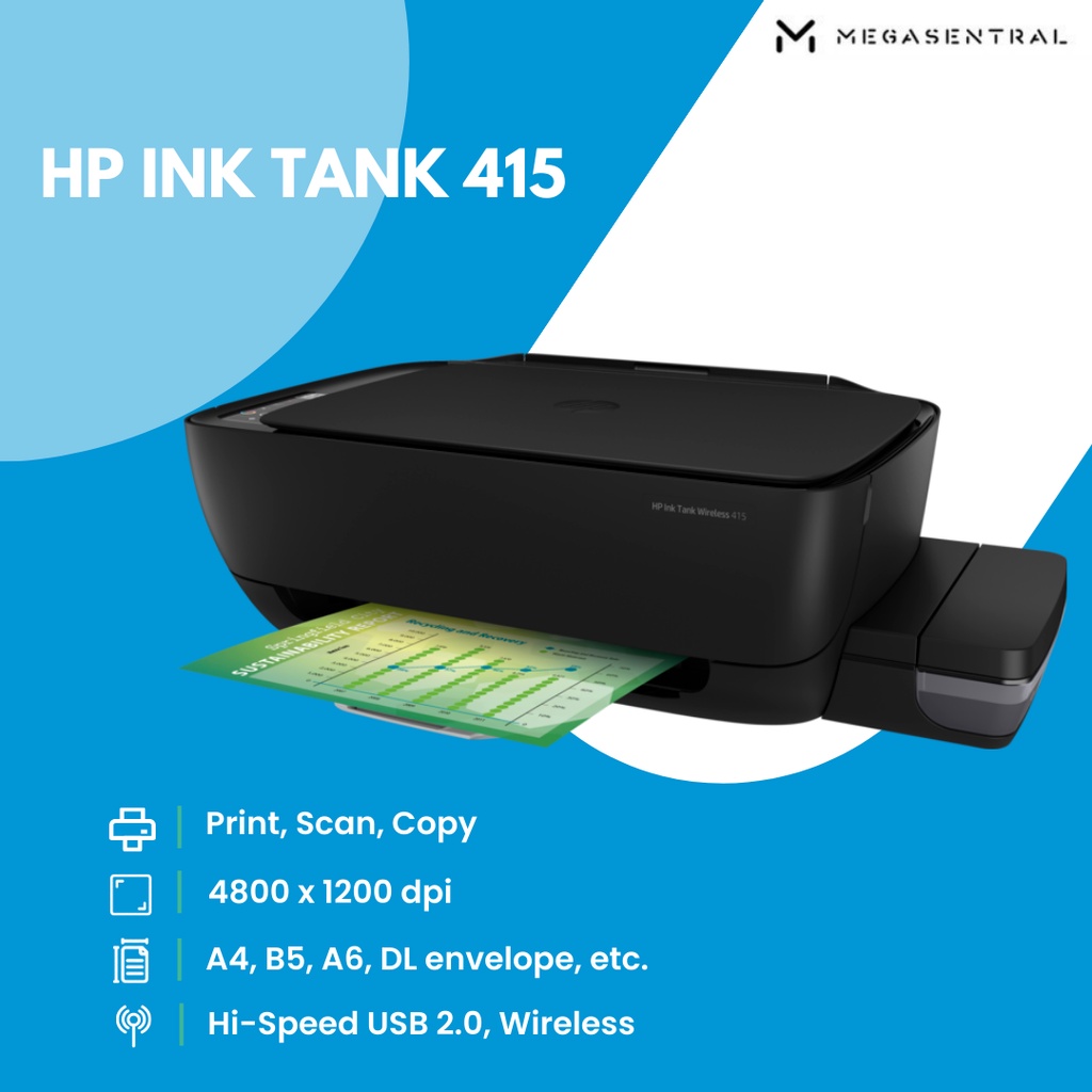 Jual HP INK TANK 415 WIRELESS AIO PRINTER (PRINT SCAN COPY) | Shopee ...
