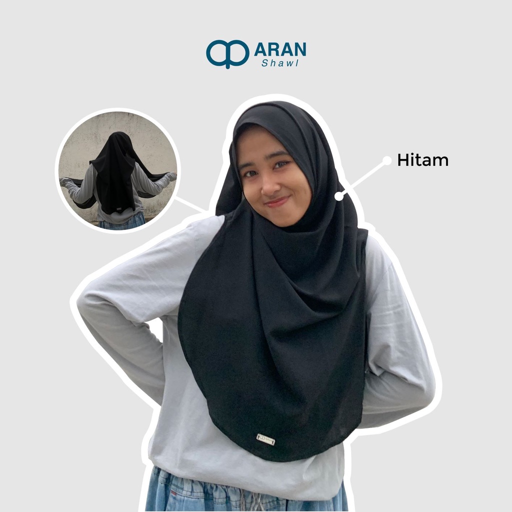 Jual HIJAB/ JILBAB/ BAWAL/ SHAWL MALAYSYA/ PASHMINA OVAL HITAM | Shopee ...