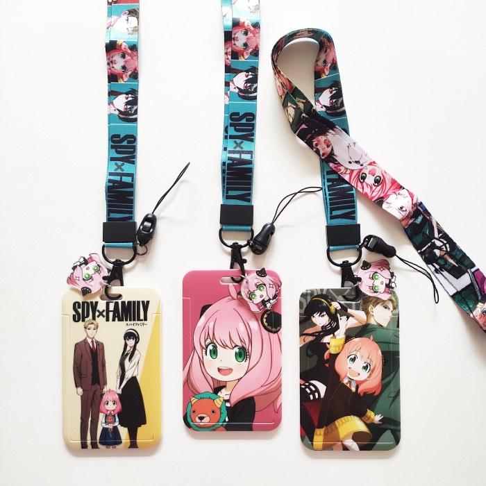 Jual Best Seller Id Card Holder Name Tag Lanyard Kalung Kartu Anime Spy ...