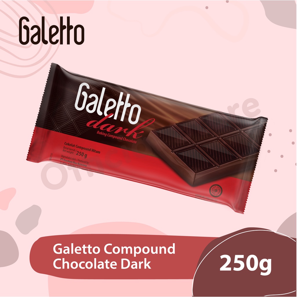 Jual Galetto Dark Compound Chocolate 250g Coklat Hitam DCC | Shopee ...