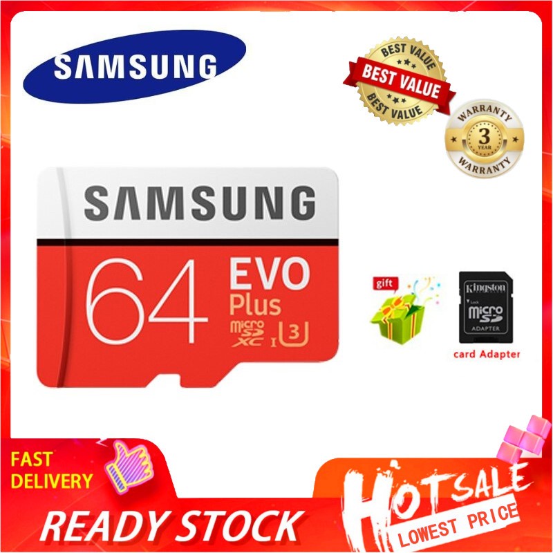 Jual Microsd Samsung Memory Card 64 GB 100MBps Class 10 Memori card ...