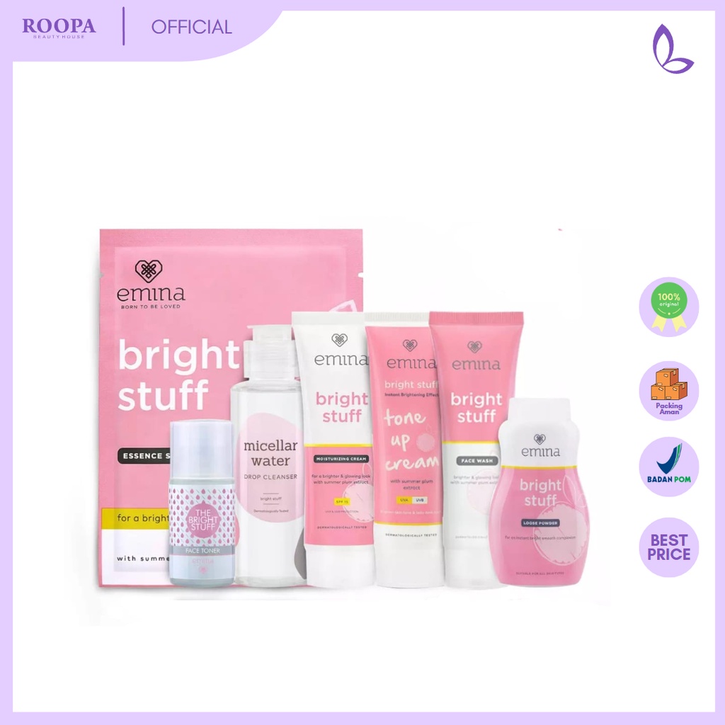 Jual EMINA Bright Stuff Series | Bright Stuff Essence Sheet Mask ...