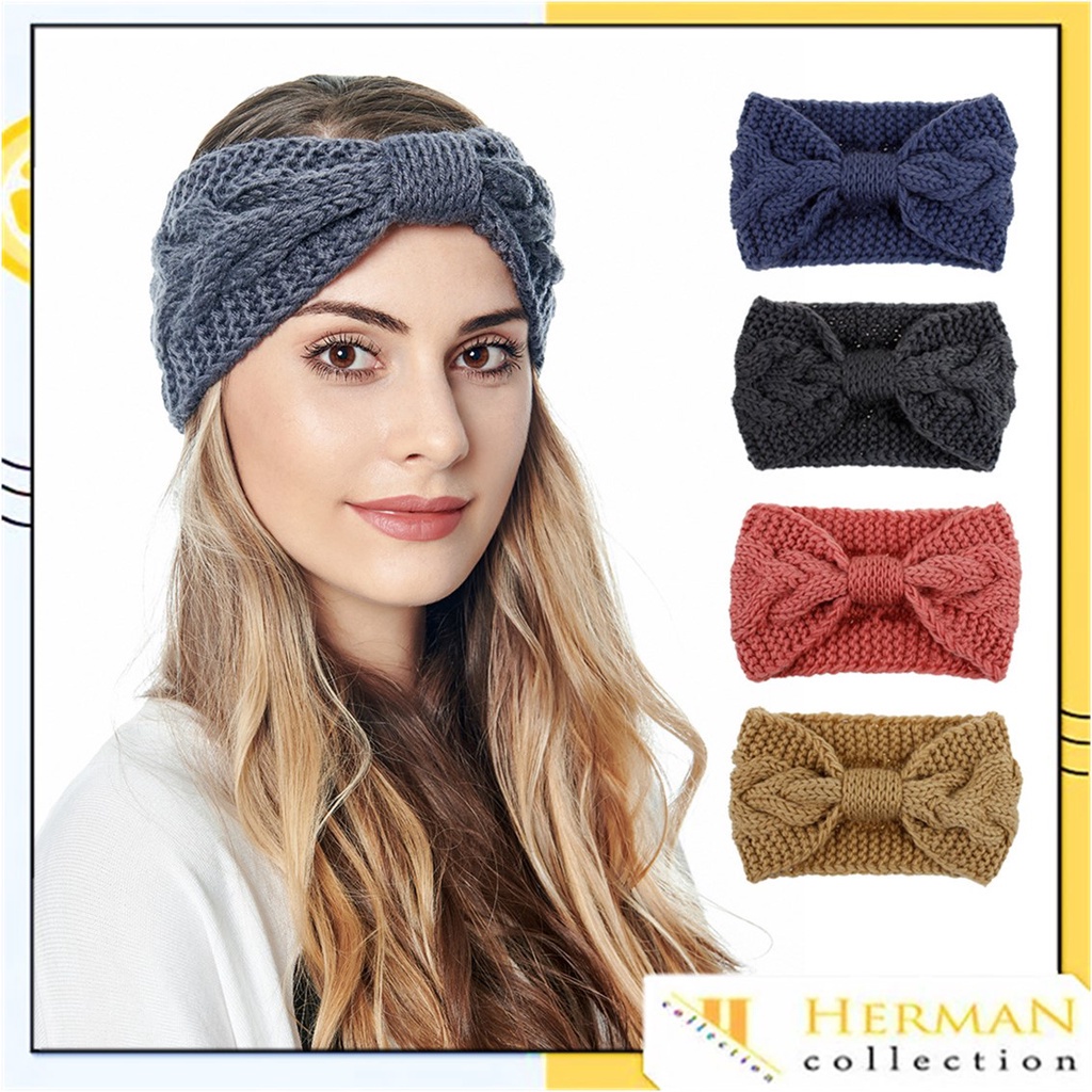 Jual HC Bando Rajut Wool Pita Head Band Cantik Korea Bando Korea Rajut ...