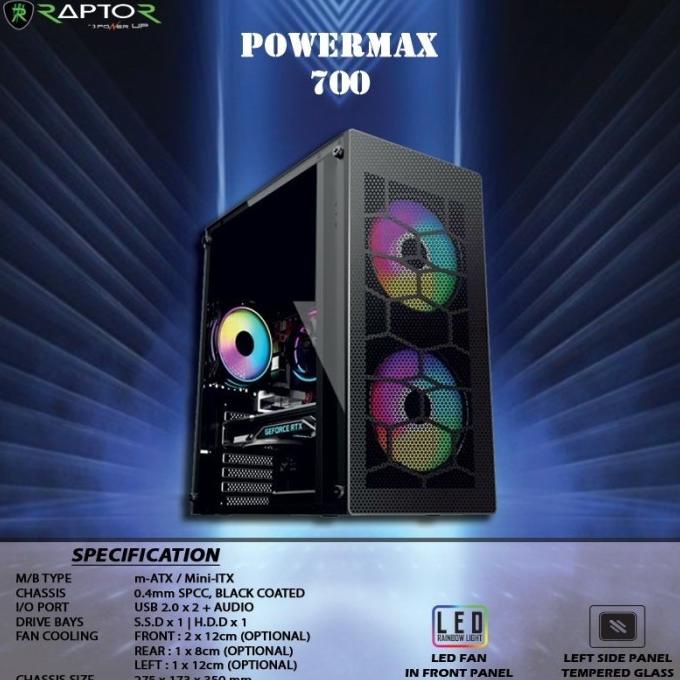 Jual CASING POWER UP POWERMAX CPM-700 Include PSU 500Watt + 2 Fan RGB ...