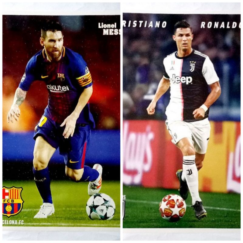 Jual Poster Lionel Messi dan Ronaldo Ukuran 50 x 70cm | Shopee Indonesia