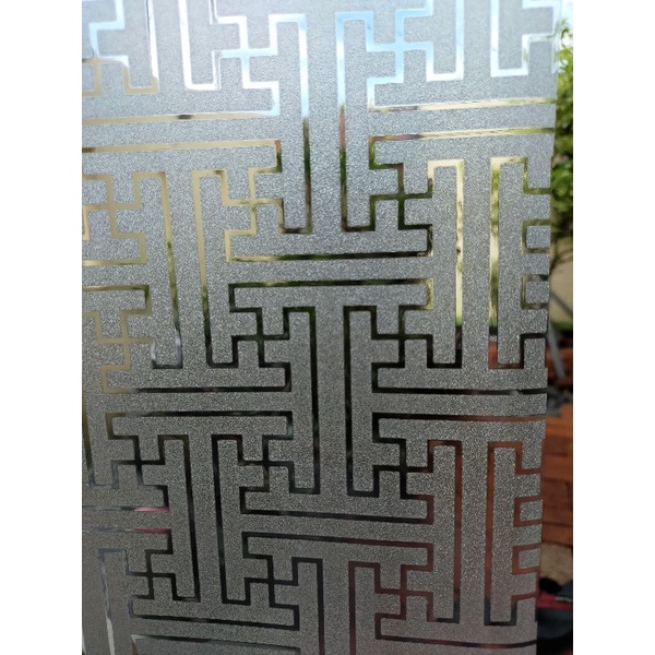Jual stiker kaca/stiker sandblast Glitter motif labirin | Shopee Indonesia