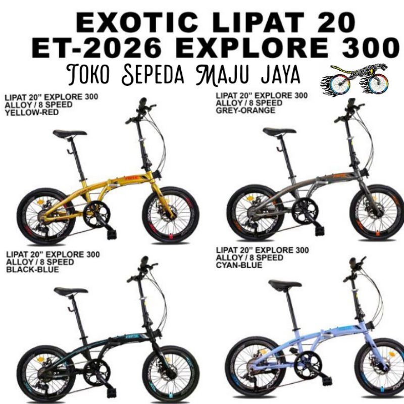 Jual sepeda lipat 16 exotic 2026 Explore 300 8speed murah | Shopee ...
