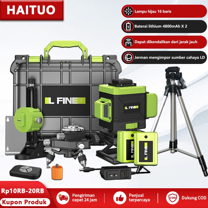 Jual Laser Level 16 Lines Line Set 4D Tingkat Laser Tingkat Mesin Self ...