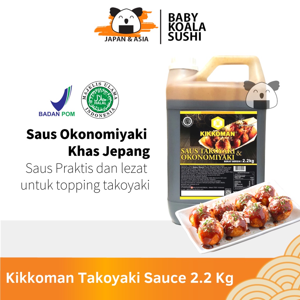 Jual Kikkoman Takoyaki Sauce 2,2 Kg Halal Saus Topping Takoyaki & Okonoyaki | Shopee Indonesia
