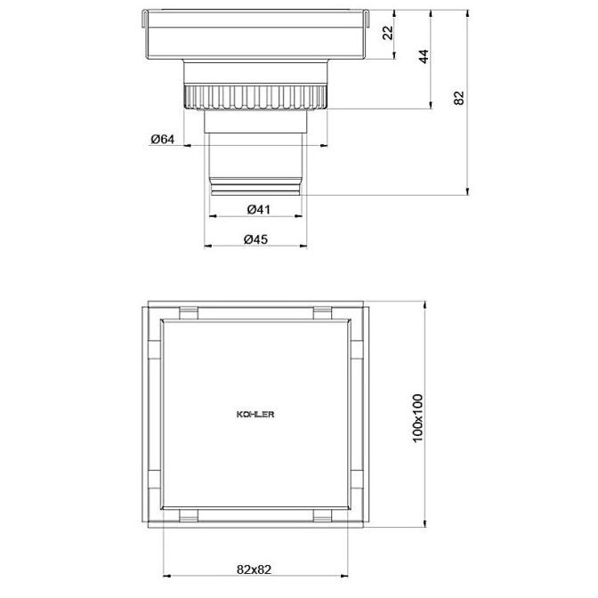Jual Kohler Hidden Floor Drain K-R75422T-Cp | Saringan Got Kamar Mandi ...