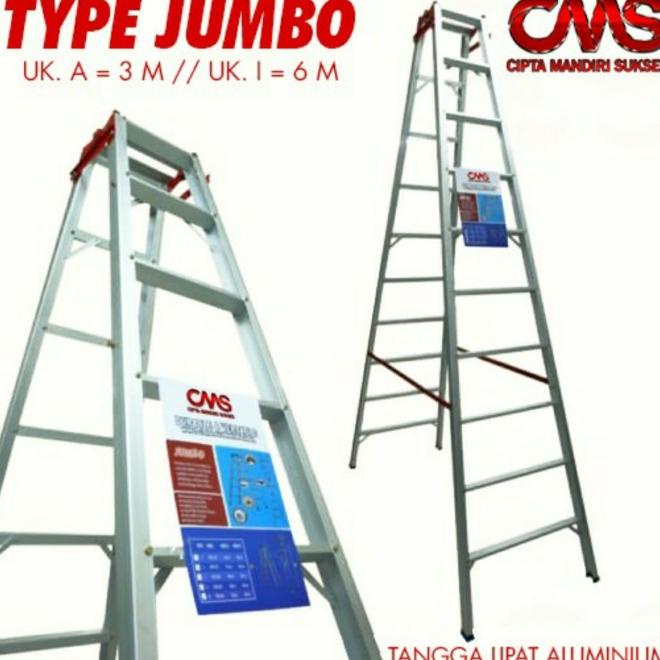Jual Tangga Lipat Aluminium 3 Meter Jumbo Tebal & Anti Karat - Jm300 ...