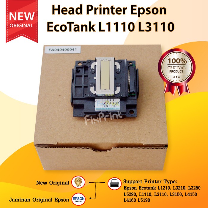 Jual Print Head Printer Epson L1110 L3110 L3150 L4150 L4160 Ink Tank ...