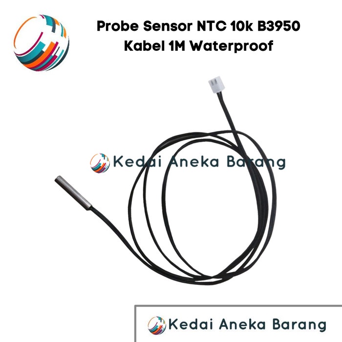 Jual Thermistor NTC 10K B3950 3950 Temperature Sensor Suhu Probe Kabel 1M | Shopee Indonesia