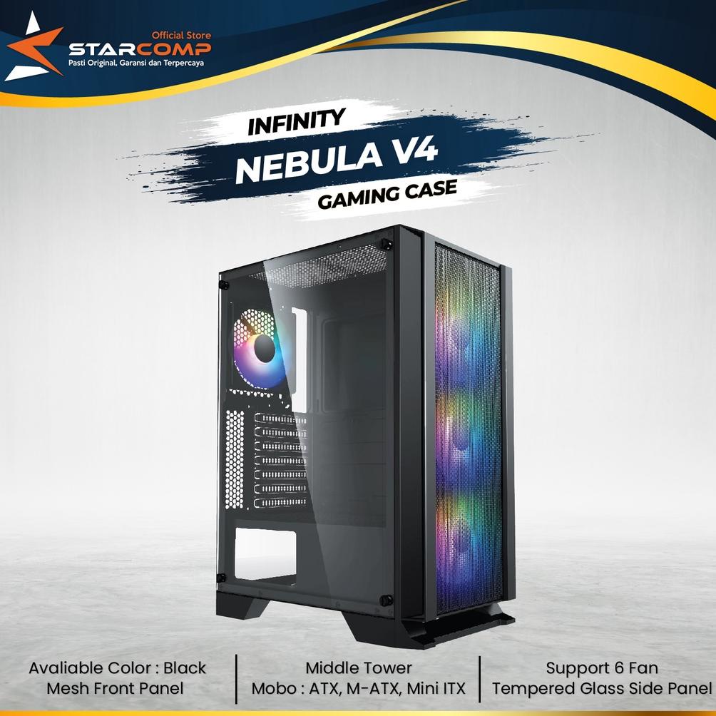 Jual Casing Infinity Nebula V4 Tempered Glass - ATX mATX Gaming Case ...