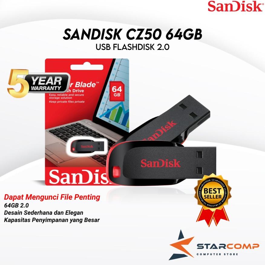 Jual Flashdisk Sandisk Cruzer Blade 64GB | Shopee Indonesia