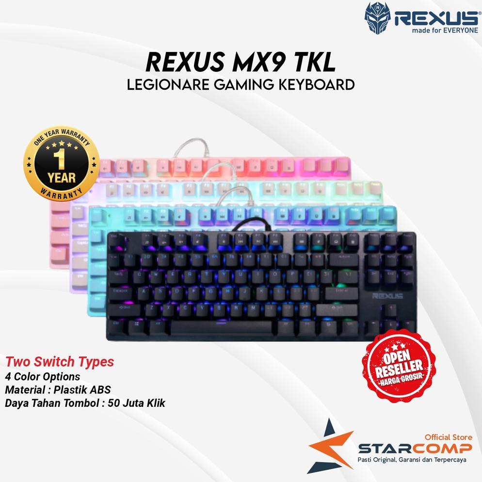 Jual Rexus MX9 TKL Keyboard Gaming Mechanical Legionare MX9 TKL RGB ...