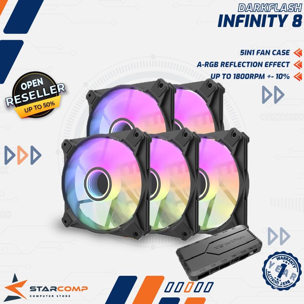 Jual AIGO DARKFLASH INFINITY 8 FAN CASE ARGB 5IN1 12CM INFINITY8 | Shopee Indonesia