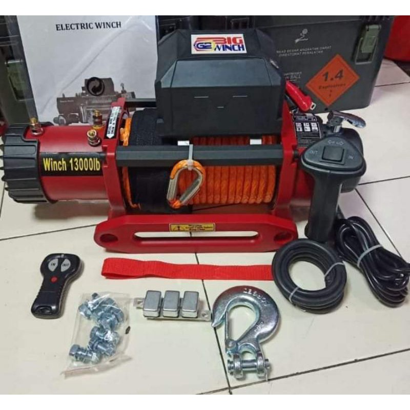 Jual WINCH BIG WINCH 13000 LBS 6.5 TON 12 VOLT WINCH OFFROAD | Shopee ...