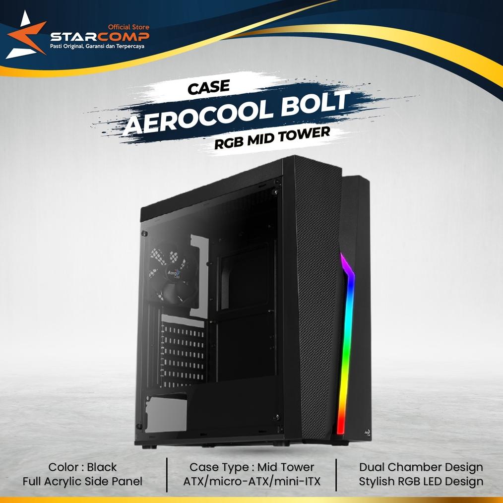 Jual Casing PC Aerocool Bolt Mid Tower Case RGB | Shopee Indonesia